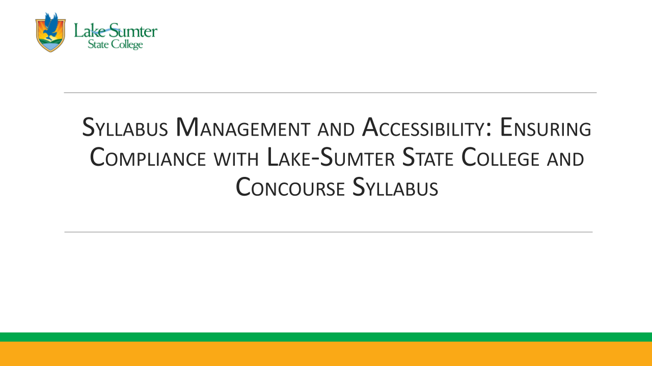 Webinars - Concourse Syllabus